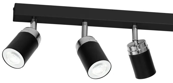 Bodové svítidlo RENO 6xGU10/60W/230V černá/chrom