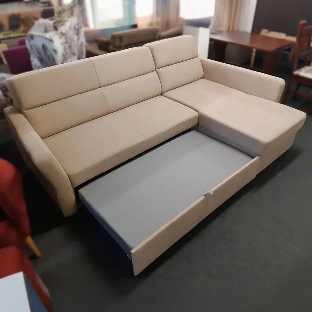 Sedací sestava LIVIA | malá sedací souprava + křeslo | 228x157 + 88 cm | rozkládací s úložným prostorem | VÝBĚR TKANIN