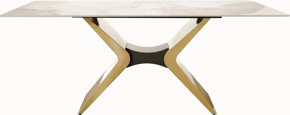 Jídelní stůl Modig M40 180 cm zlatý/mramor