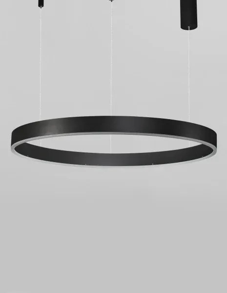 LED lustr Motif 80 černé stmívatelné