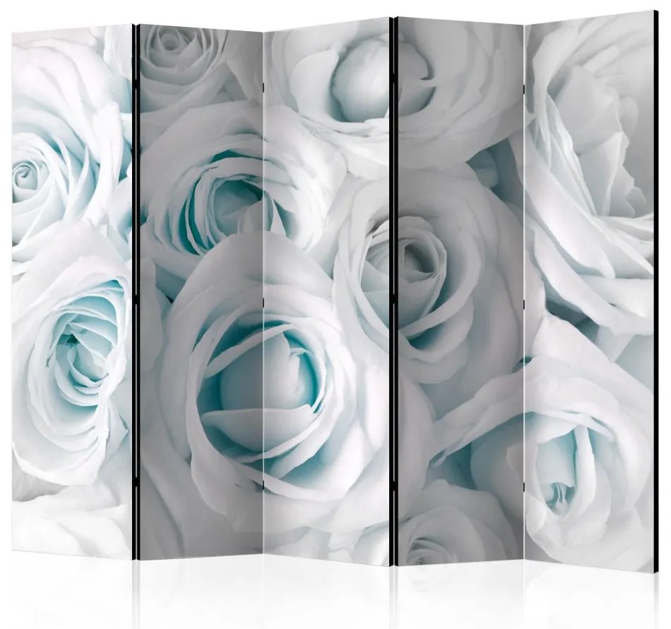 Paraván Satin Rose (Turquoise) Dekorhome 225x172 cm (5-dílný)