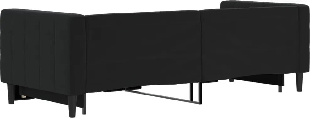 Válenda s přistýlkou černá 80 x 200 cm samet 3196688