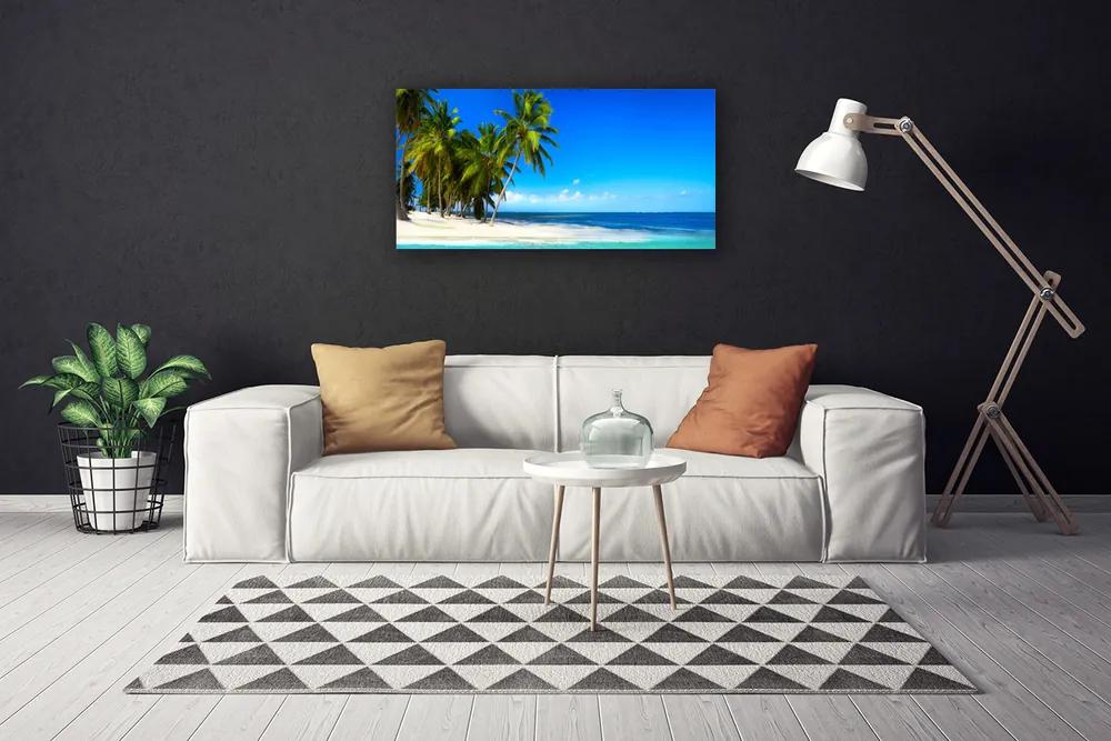 Obraz na plátně Palma Strom Moře Krajina 140x70 cm