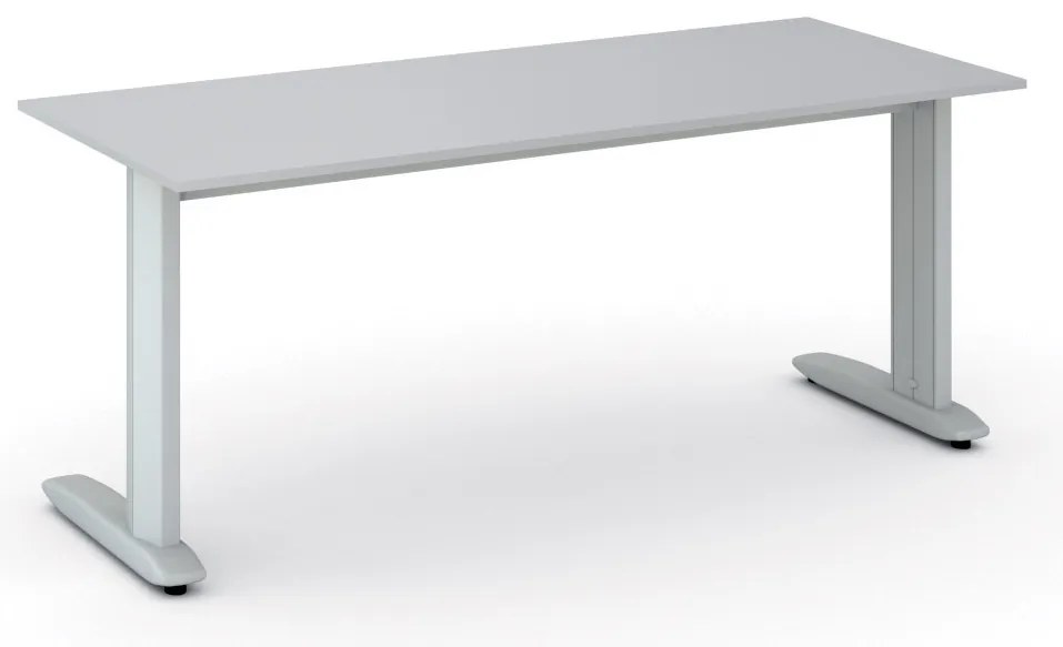 Kancelářský psací stůl PRIMO FLEXIBLE, 180x80 cm, šedá