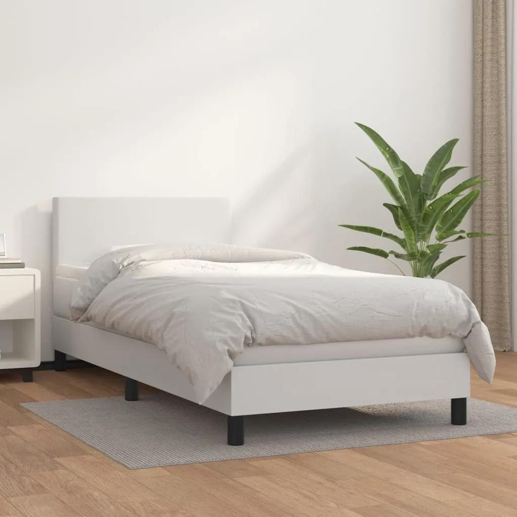 vidaXL Box spring postel s matrací 80 x 200 cm umělá kůže [3140972] Barva: Černá