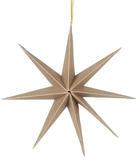 Vánoční hvězda na zavěšení P.50 cm, přírodní hnědá