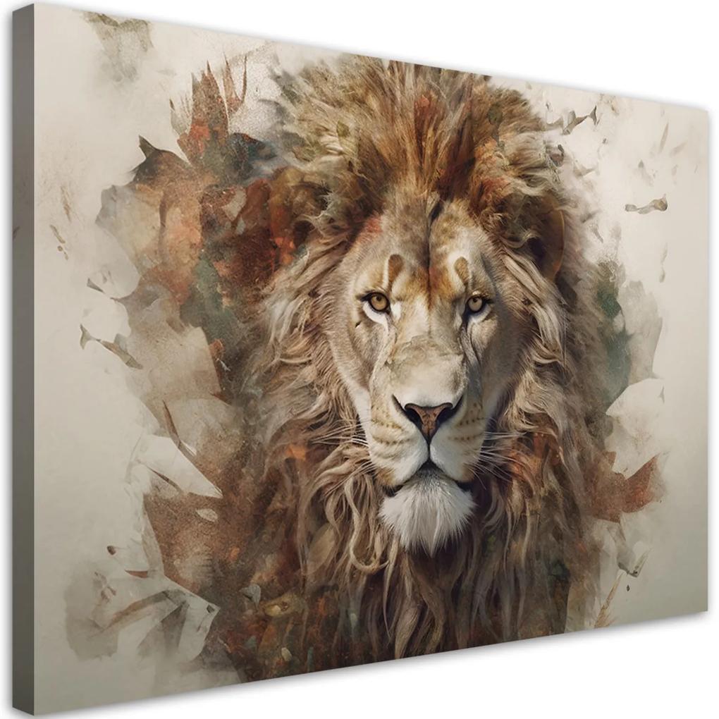 Obraz na plátně, Lev Zvíře Afrika - 120x80 cm