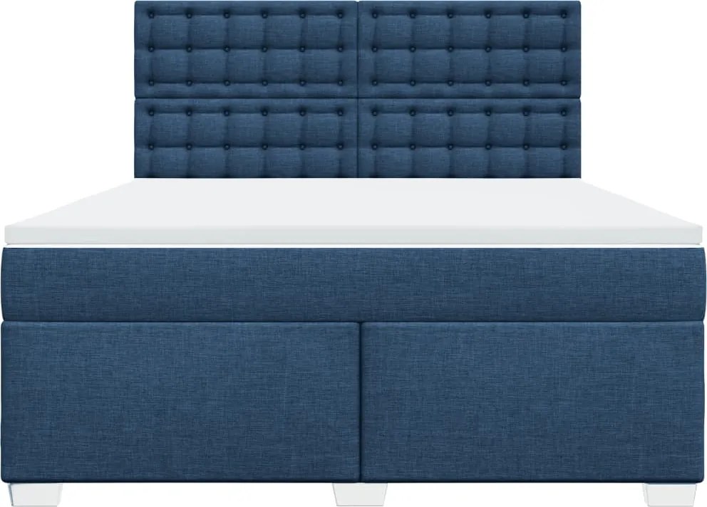 Box spring postel s matrací modrá 180x200 cm textil 3292887