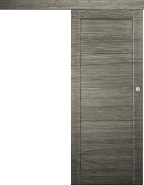 posuvné interiérové dveře na stěnu vasco doors SANTIAGO plné, model 1 Průchozí rozměr: 70 x 197 cm, Orientace dveří: Levé dveře, Dekor: Buk jasmínový