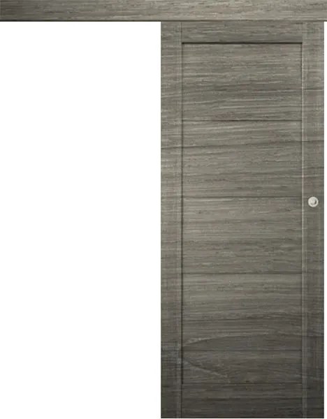 posuvné interiérové dveře na stěnu vasco doors SANTIAGO plné, model 1 Průchozí rozměr: 70 x 197 cm, Orientace dveří: Levé dveře, Dekor: Dub Aljaška