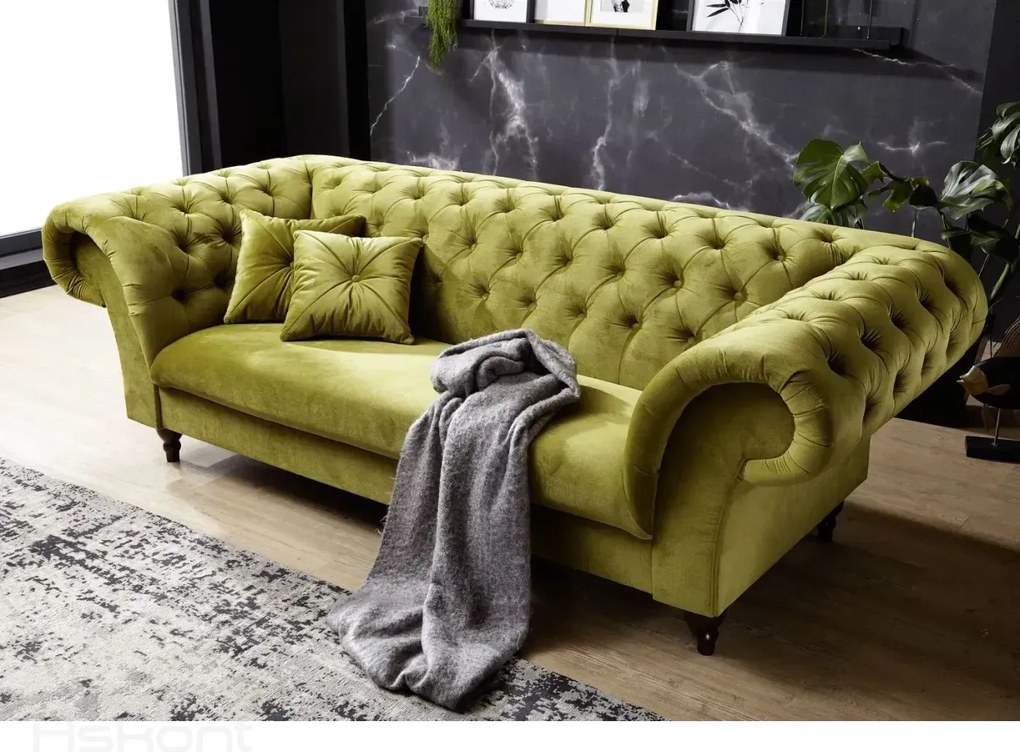 Askont Chesterfield Preston: Pohovka 3M green