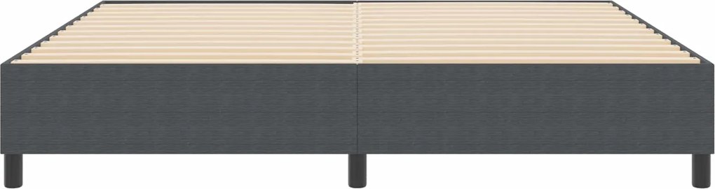 Rám platformy Tmavě šedá 200 x 200 cm Žebrovaná látka 3337428