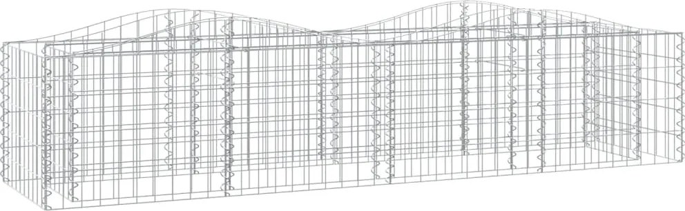 Klenutý gabion vyvýšený záhon 200x50x50 cm pozinkované železo 153542