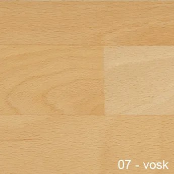BMB Postel Karlo s nízkým čelem oblá - masivní buk Moření: Vosk, Rozměr: 180 x 200 cm