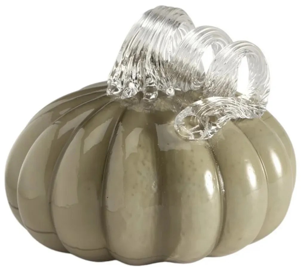 Skleněná dekorace Pumpkin Khaki 10 cm COOEE Design