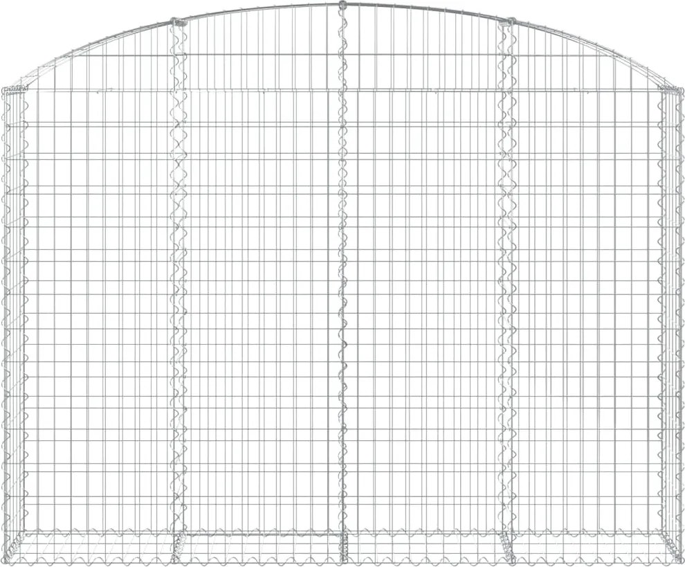Klenutý gabionový koš 200 x 30 x 140/160 cm pozinkované železo 153467