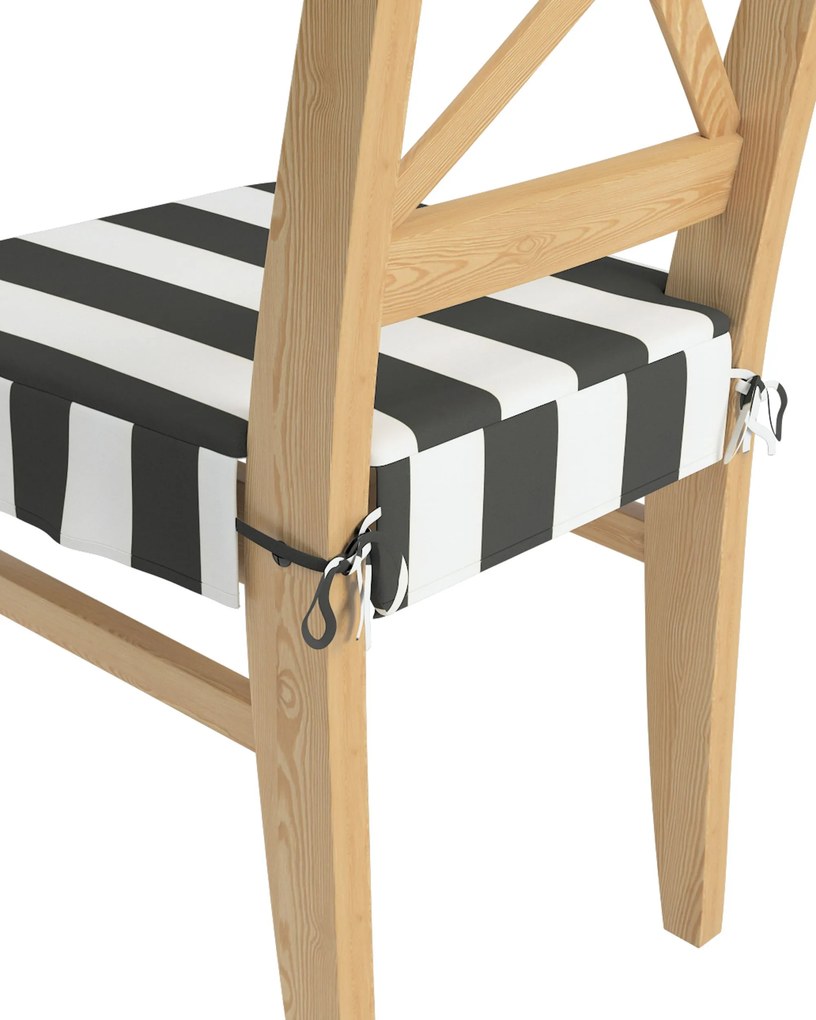 Sedák na židli IKEA Ingolf barva černá látka vzorované