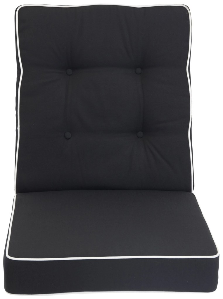 Poduška na židli Fura, černá, 115x56