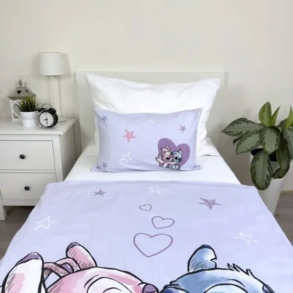 Jerry Fabrics Povlečení do postýlky Lilo and Stitch Purple baby 100x135, 40x60 cm