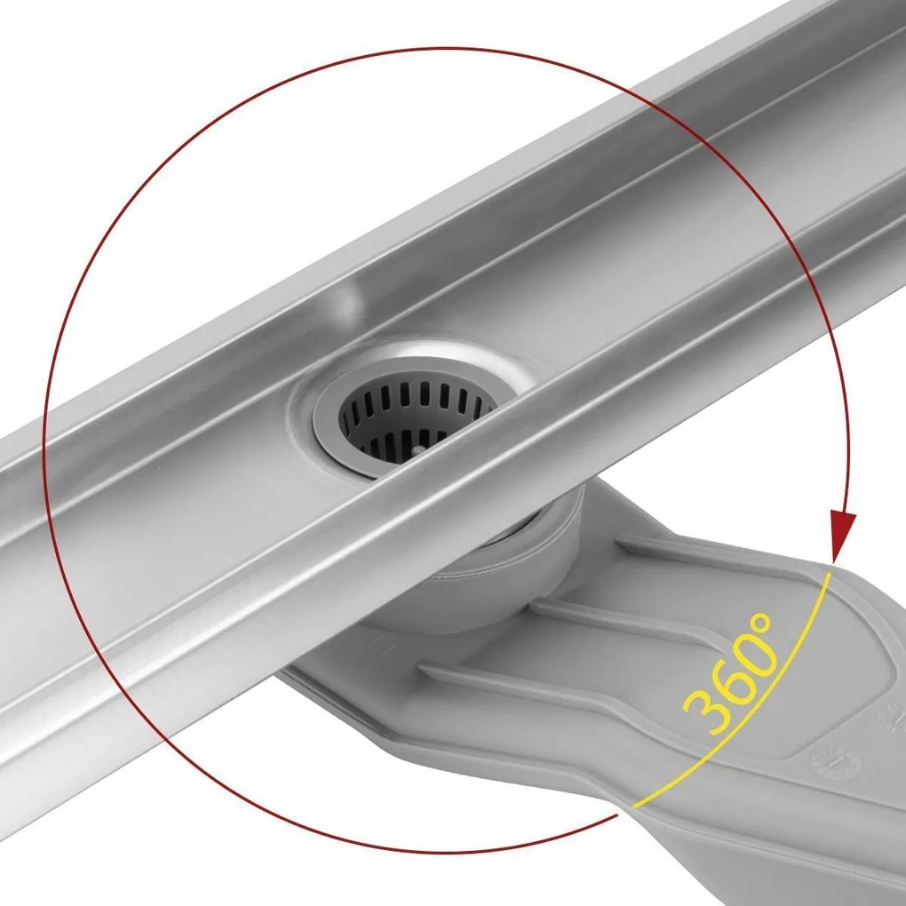 Rea NEOX Superflow, odtokový sprchový žlab 90 cm, broušená ocel, REA-G2708