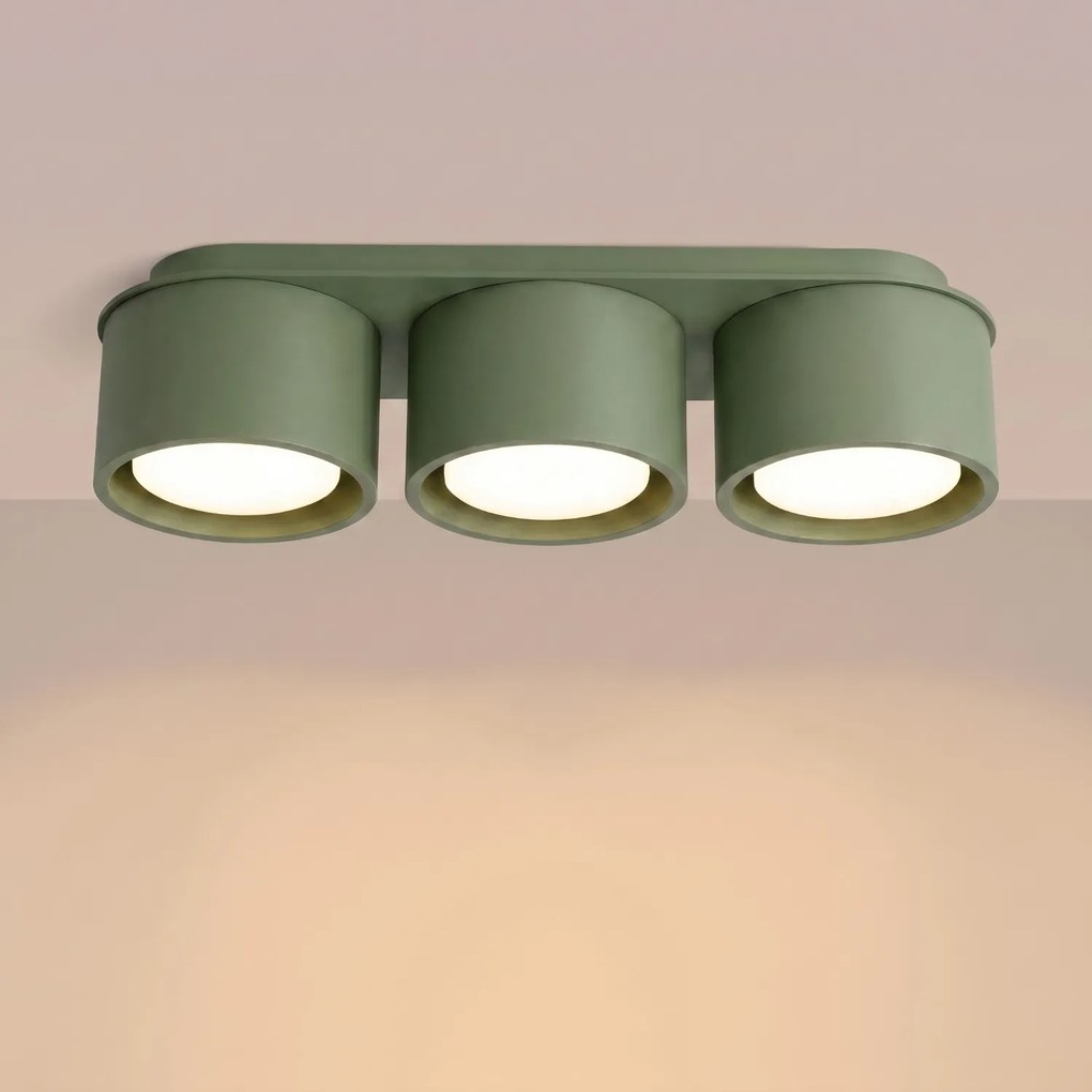 Sollux Lighting Stropní svítidlo MODO 3 olivově zelené GX53