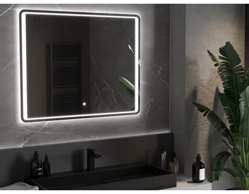 Mexen Zusa podsvícené koupelnové zrcadlo 120 x 80 cm, LED 6000K, ventilátor - 9808-120-080-611-00