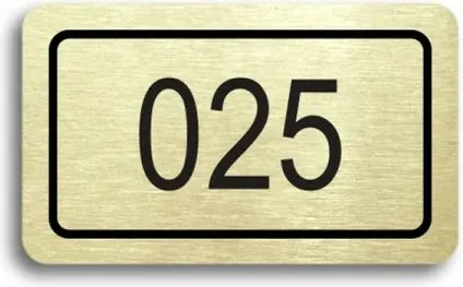 ACCEPT Číslo na dveře - typ 06 (50x30mm) - bílá tabulka - barevný tisk