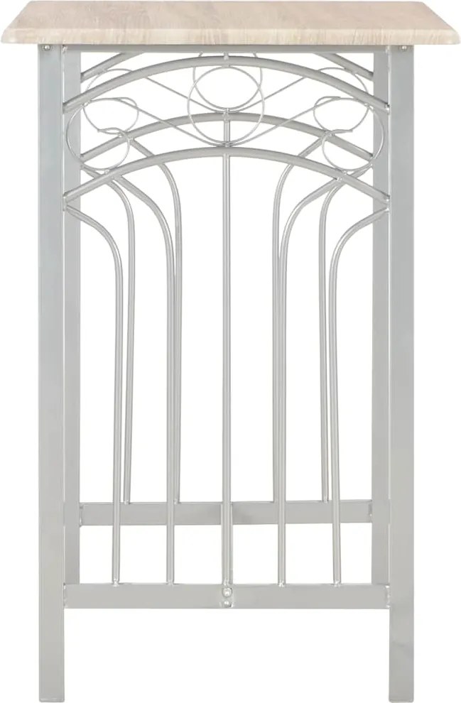 3dílný barový set dřevo a ocel 284398