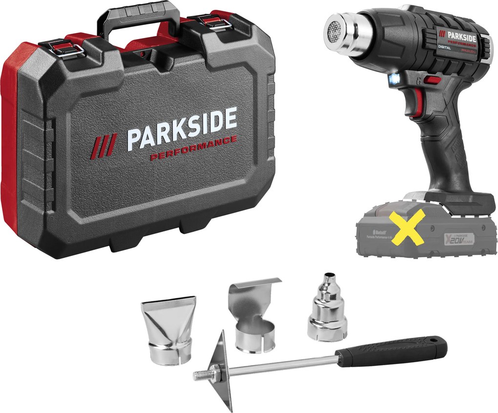 Parkside Performance® Aku horkovzdušná pistole Pphlga 20-Li B3 – bez akumulátoru a nabíječky