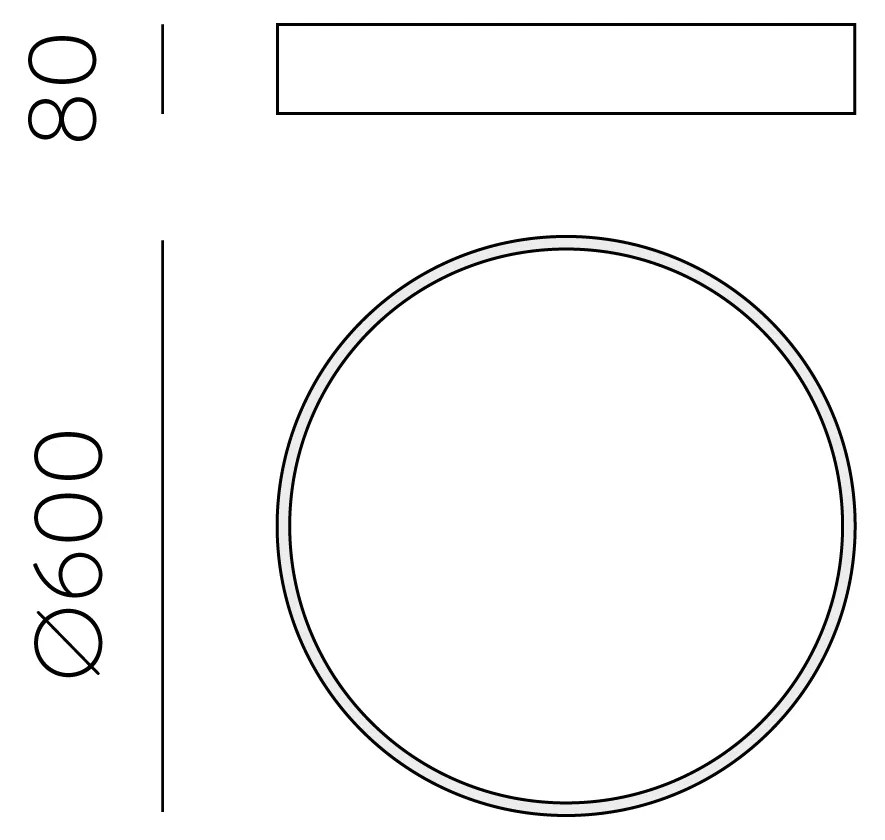 ACB Iluminacion Stropní LED svítidlo MINSK, ⌀ 60 cm, 42W, CRI90 Barva: Bílá, Teplota světla: 4000K - denní bílá, Stmívání: DALI/PUSH