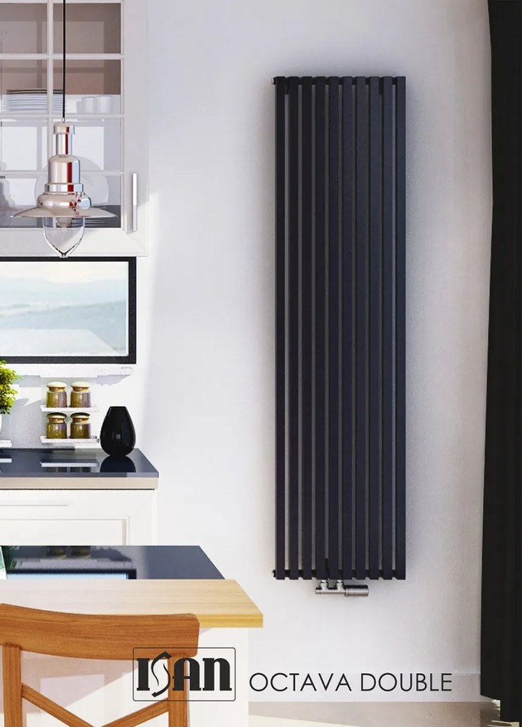 Isan Octava Double 1800 x 462 mm koupelnový radiátor bílý