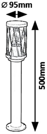Rabalux 8889 - Venkovní lampa BUDAPEST 1xE27/40W/230V IP44