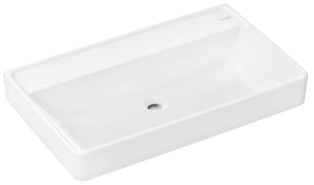 Hansgrohe Xanuia Q - Umyvadlo 80x48 cm, bez přepadu, bez otvoru pro baterii, bílá 60228450