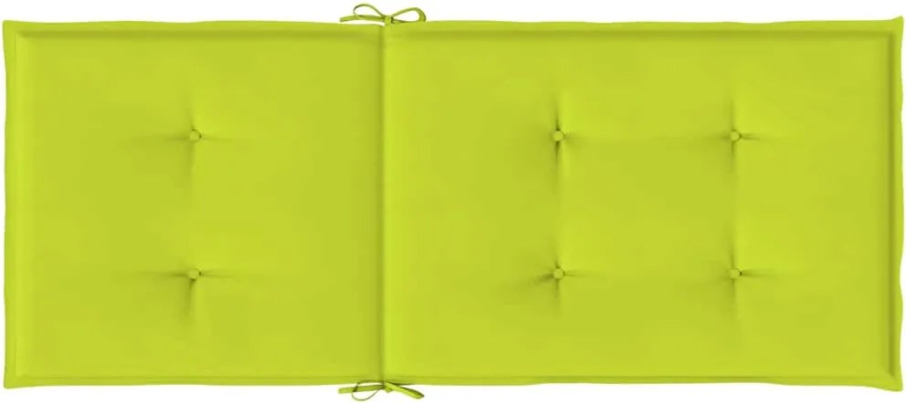 Podušky na židli vysoké opěradlo 6 ks jasně zelené 120x50x3 cm 314121