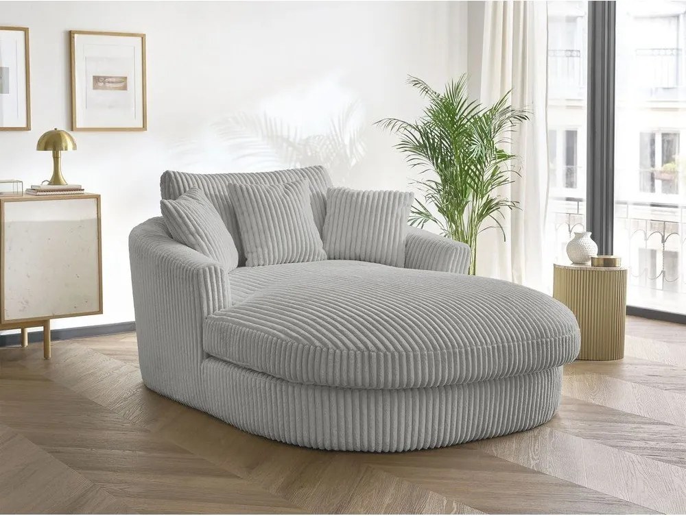 Šedé manšestrové křeslo Belem – Bobochic Paris