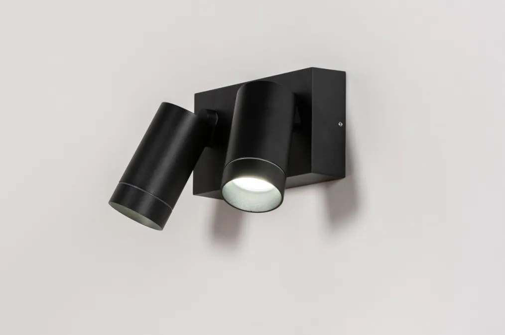 Nástěnné venkovní LED svítidlo s čidlem Vector Black 2