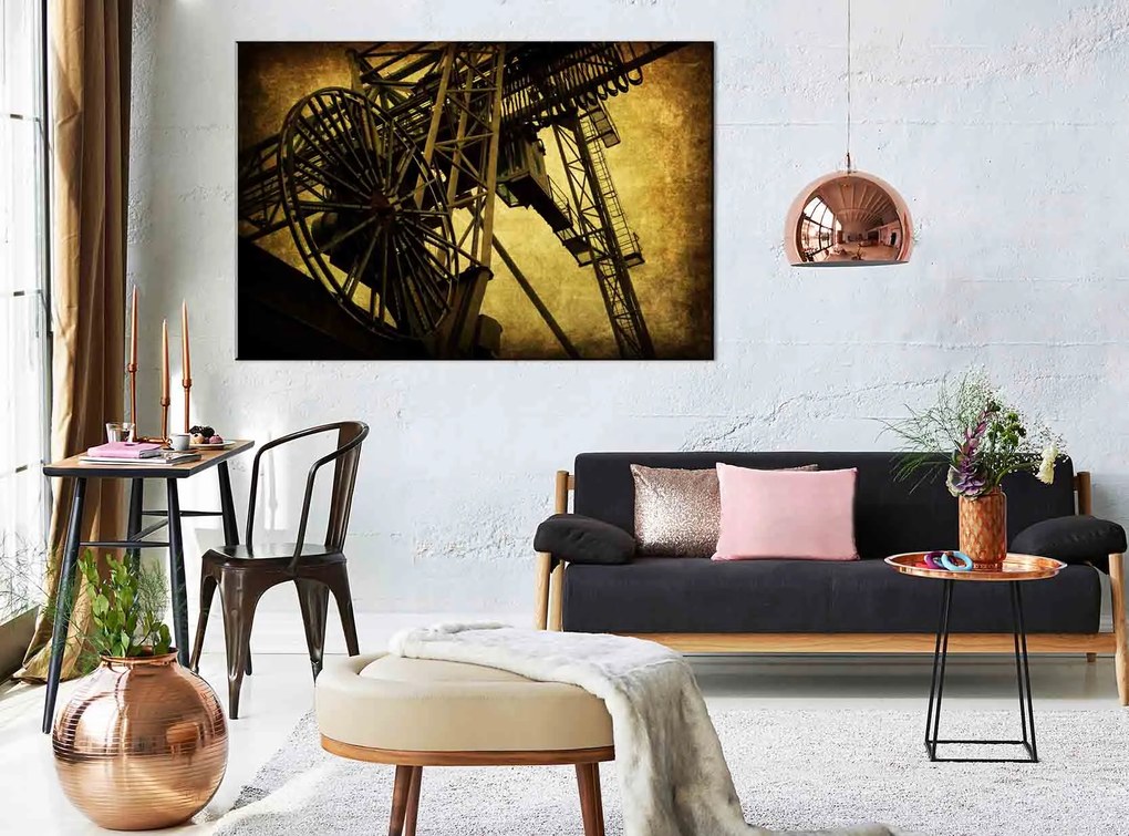 Industriální obraz na plátně Velikost (šířka x výška): 150x100 cm