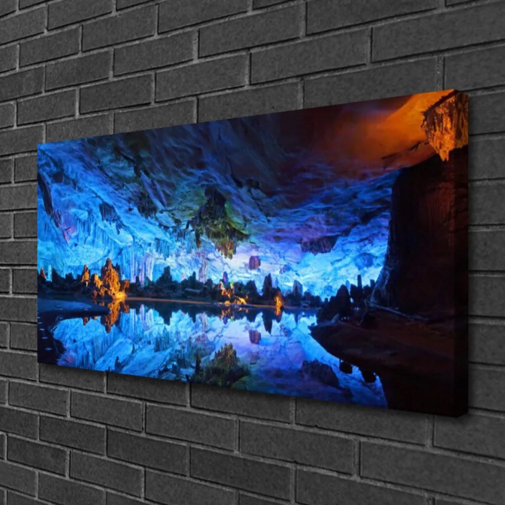 Obraz na plátně Jeskyně Světlo Ledovec 120x60 cm