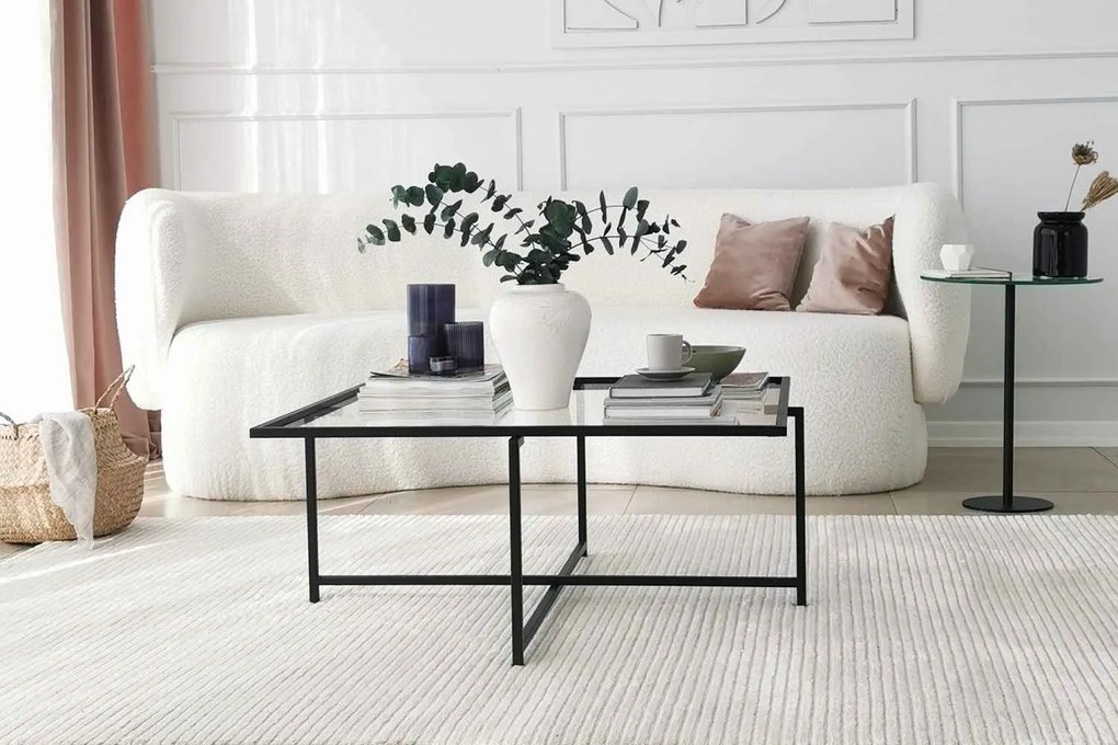 Designový konferenční stolek Vallerie 85 cm černý