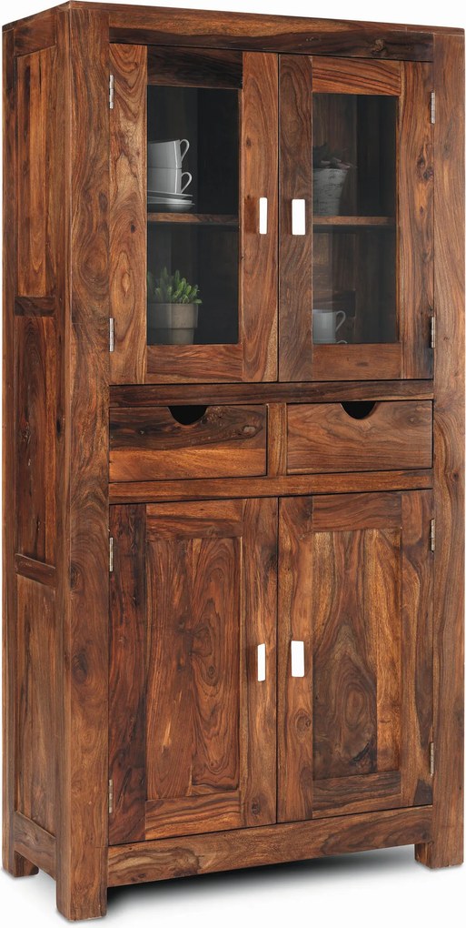 XXXLutz VITRÍNA, barvy sheesham, 90/180/40 cm Landscape - Kredence a vitríny - 002367000511