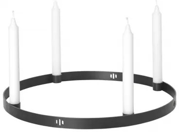 Candle Holder Circle Large black brass Ferm Living