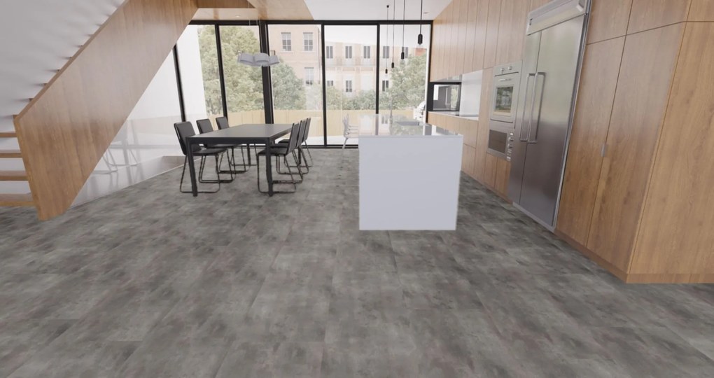 Oneflor, Vinylová podlaha lepená ECO 30 060 Origin Concrete Natural, 914,4 x 457,2 mm