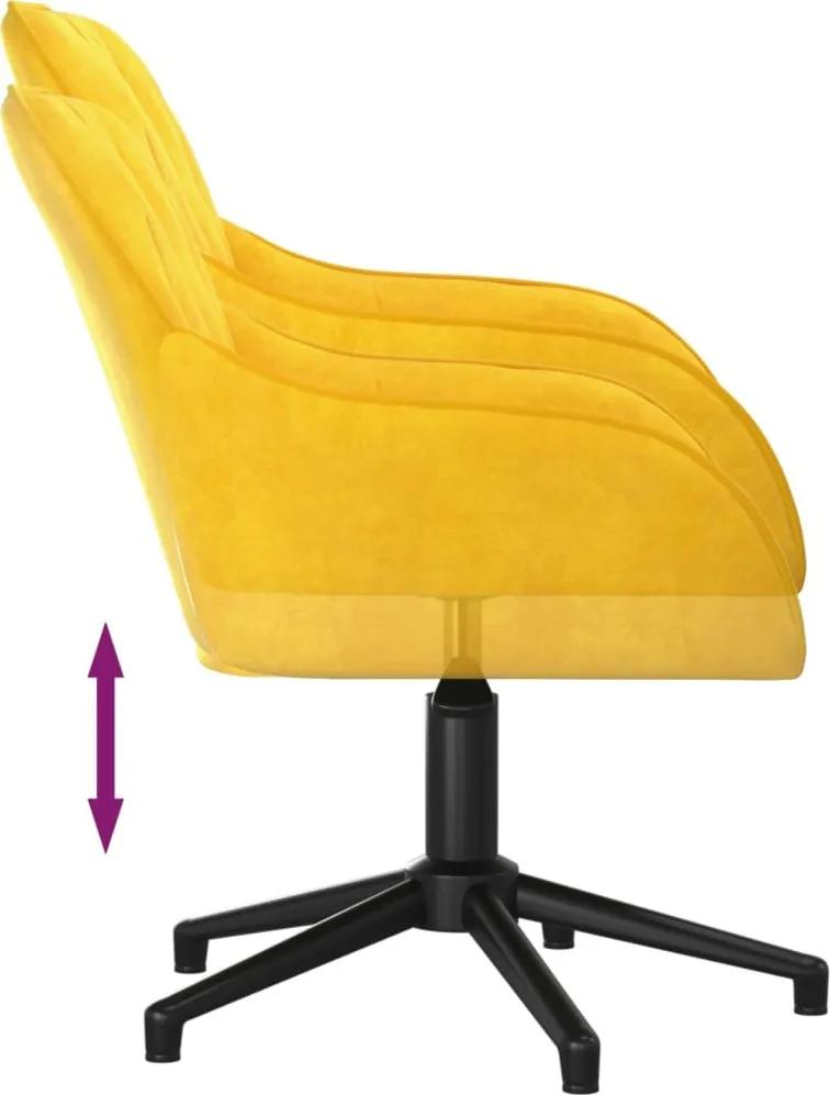 vidaXL Otočná kancelářská židle samet [344863] Barva: Černá