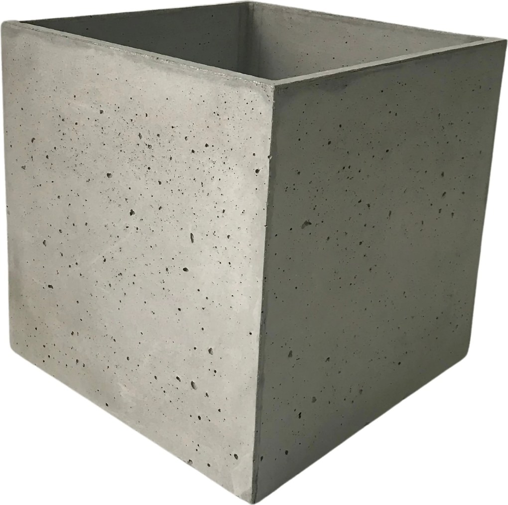 Betonový květináč Mrazuvzdorný Architektonický beton 70 kg 40x40x40| Abiko