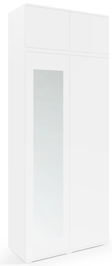 Eka Předsíňová stěna s čalouněnými panely Trinity 27 - Bilá / Černá 2316