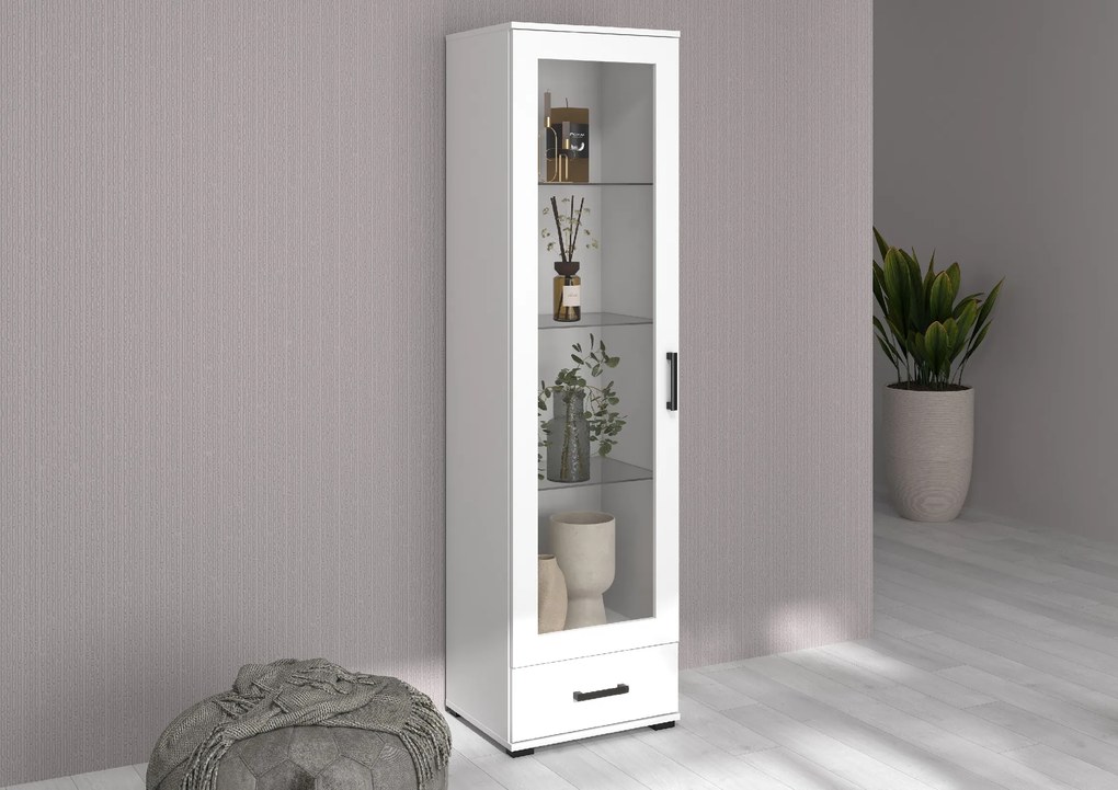 ADRK Furniture Frazio Vysoká vitrína ADRK-SHC-FRA-50-W