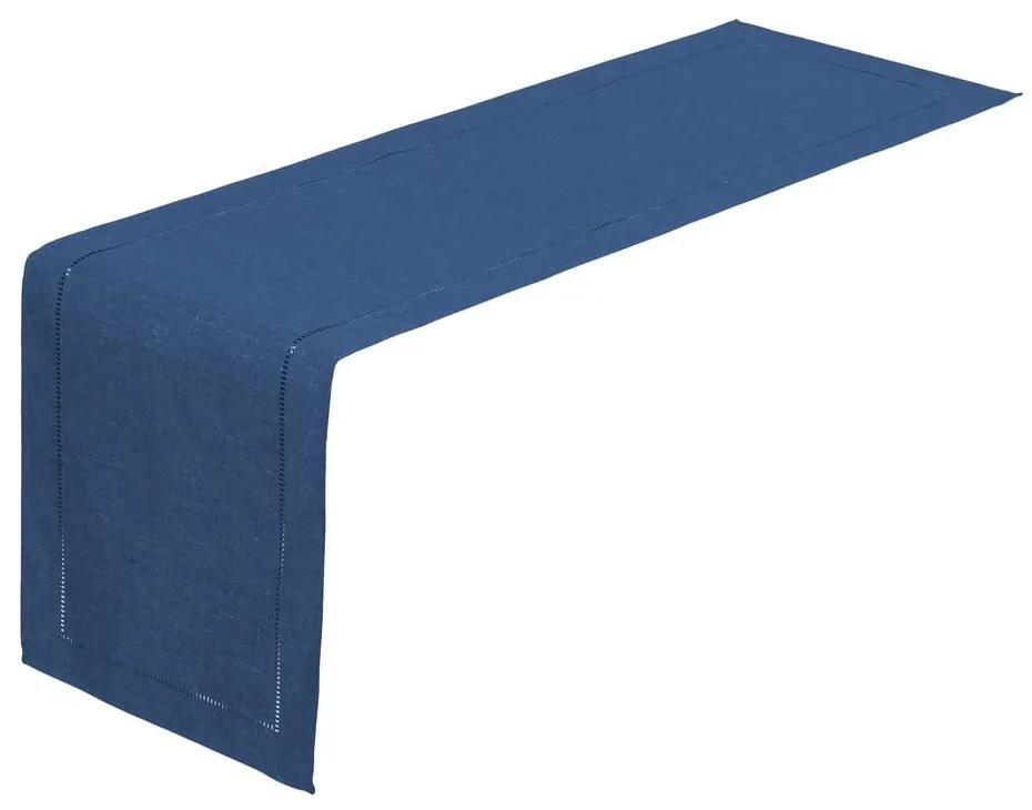 Tmavě modrý běhoun na stůl Unimasa, 150 x 41 cm