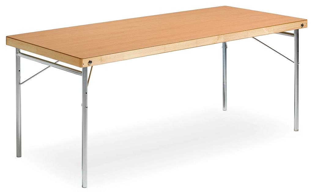AJ Produkty Skládací stůl Amber, 1800x700 mm, HPL buk, kovové nohy