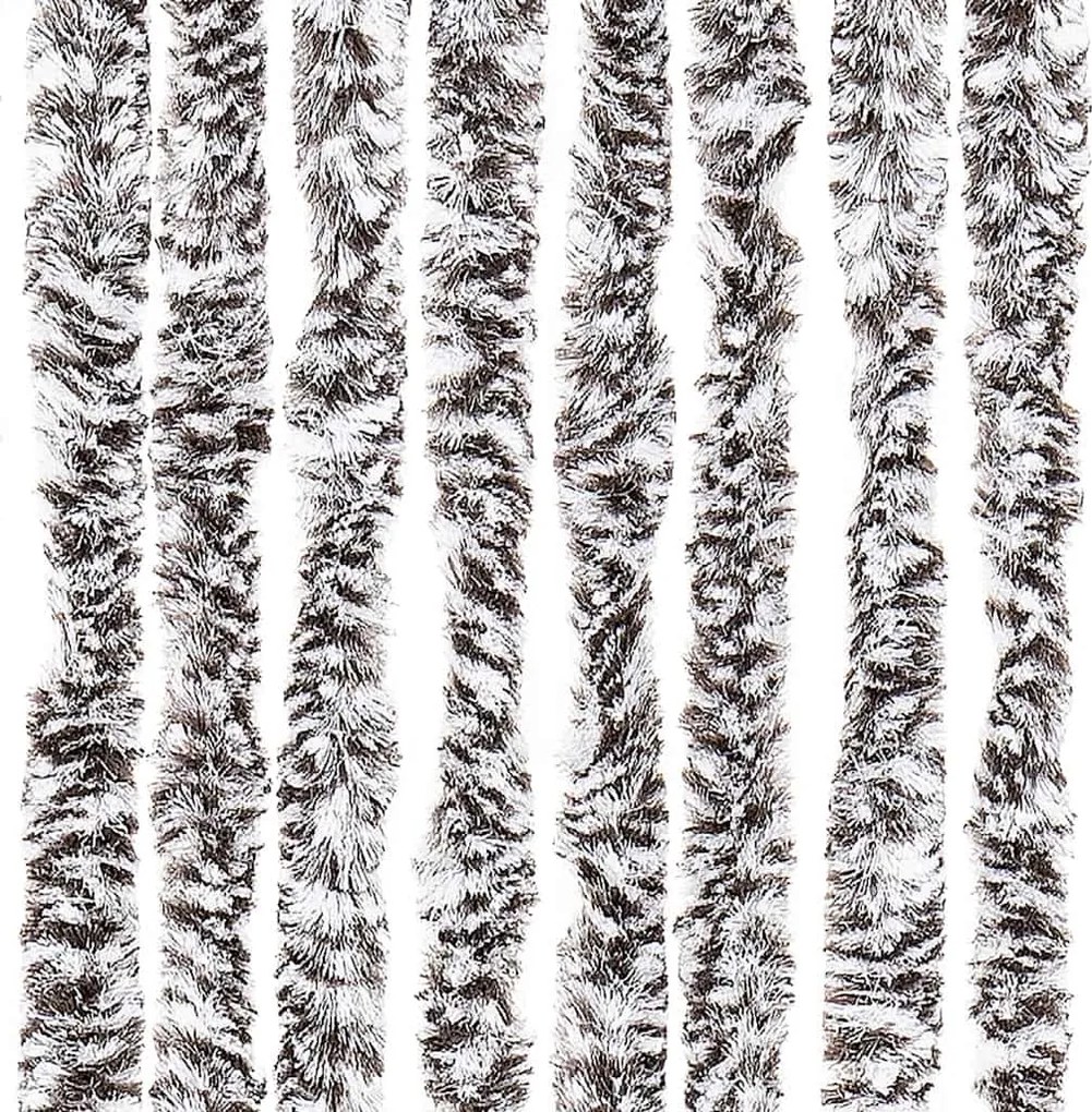 Závěs proti hmyzu hnědý a béžový 90 x 220 cm Chenille 284277