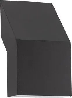 NV 9020928 Venkovní nástěnné svítidlo BRIGITTA černý hliník a akrylový difuzor proti oslnění LED 6W 3000K 100-240V IP65 - NOVA LUCE